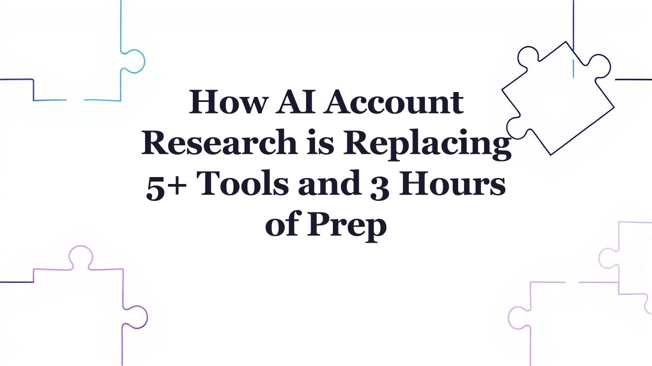 AI Account Research: Replace 5+ Tools and Hours of Prep | Salesmotion