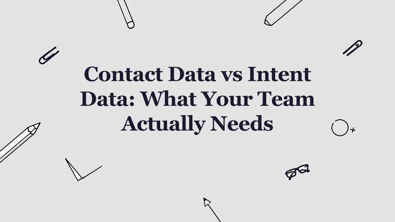 Contact Data vs Intent Data: What Your Team Actually Needs | Salesmotion