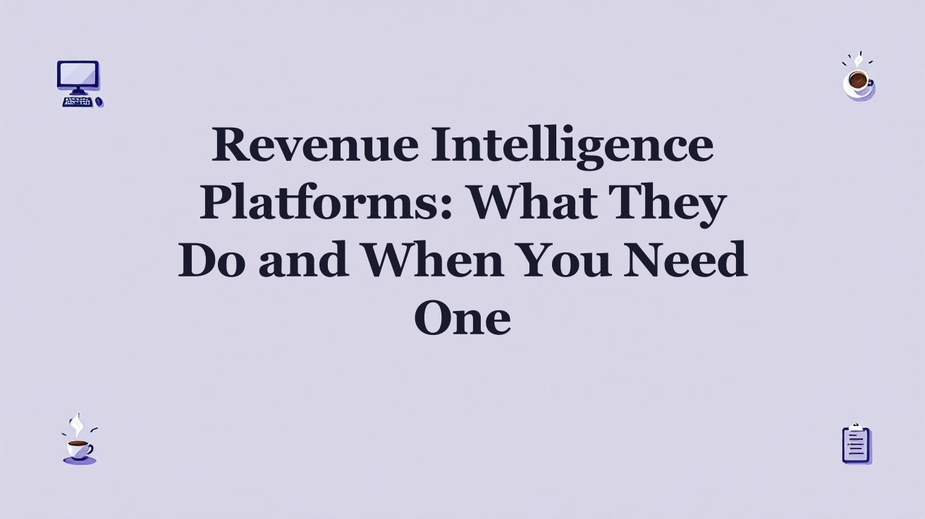 Revenue Intelligence Platforms: A Buyer's Guide | Salesmotion